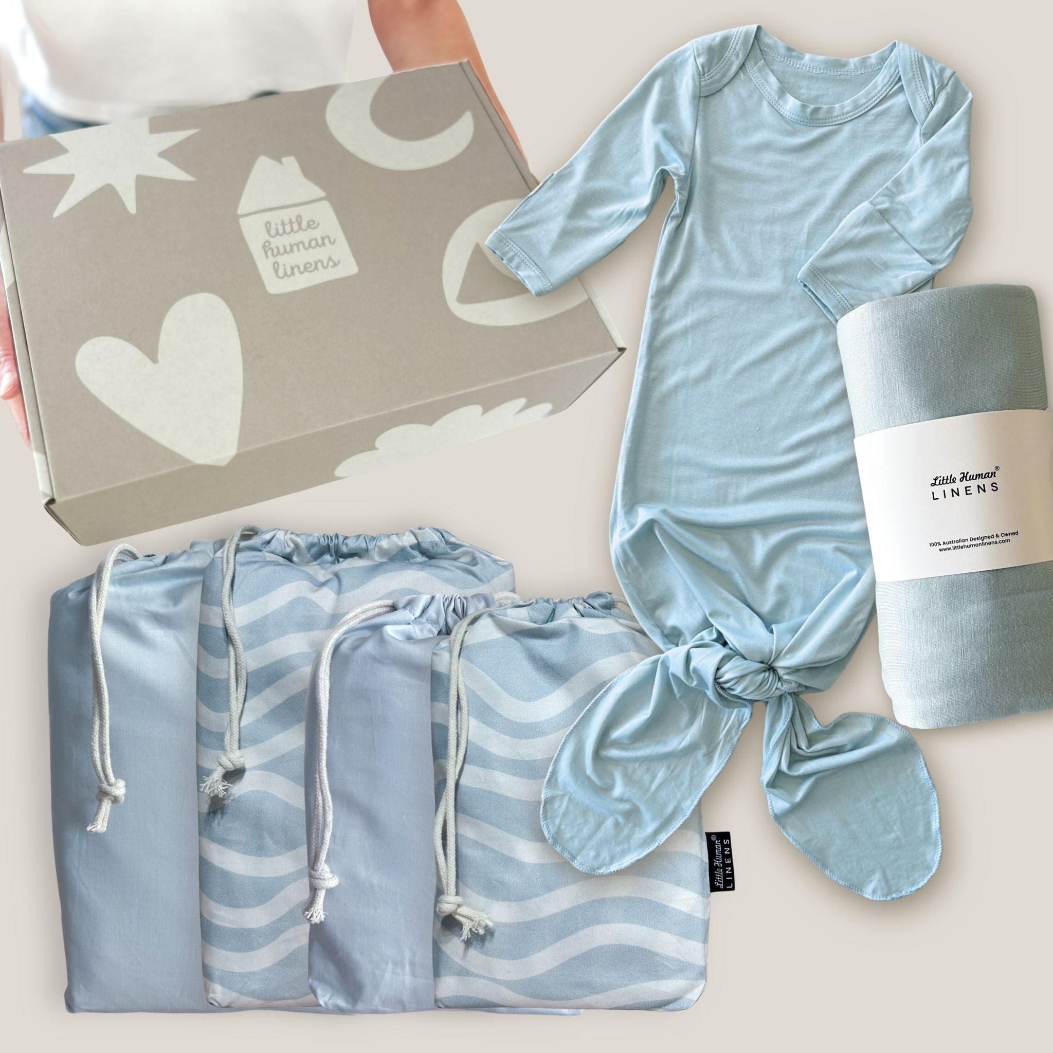 Deluxe Bundle - Blue – Little Human Linens