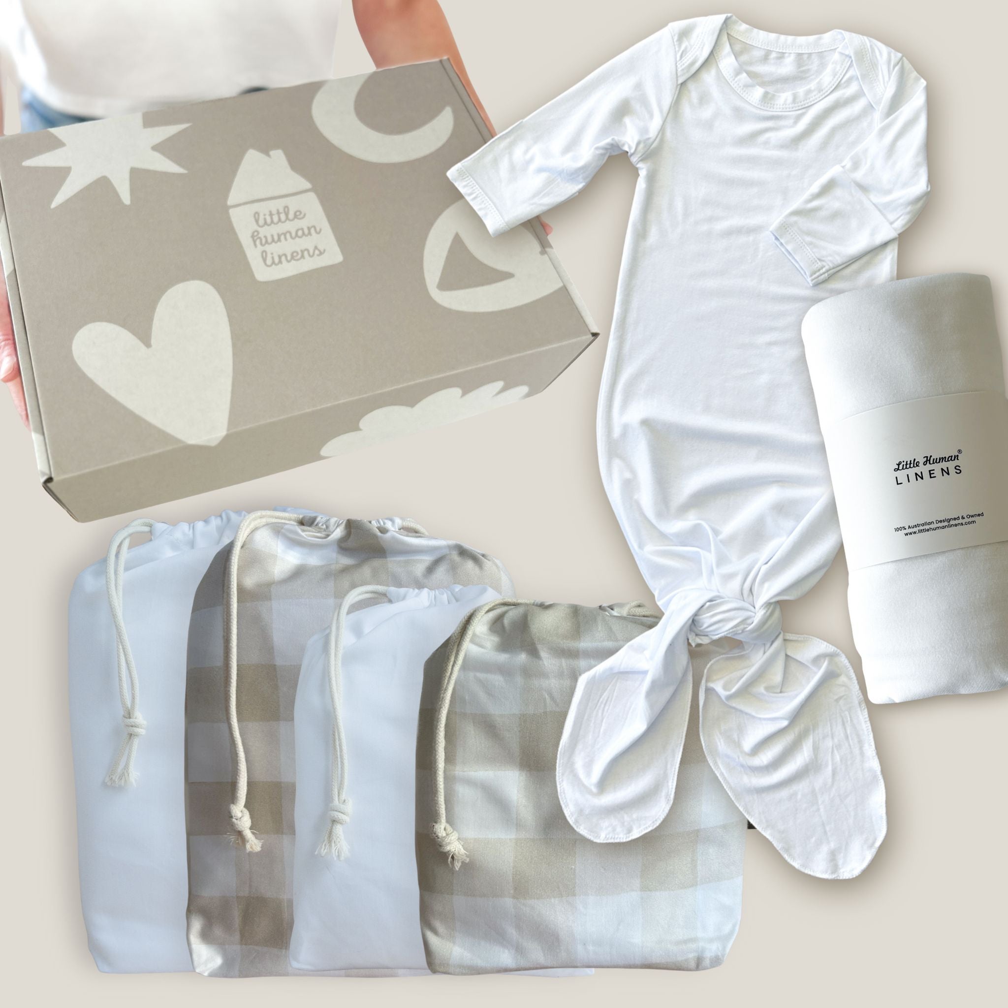 Deluxe Bundle - White – Little Human Linens