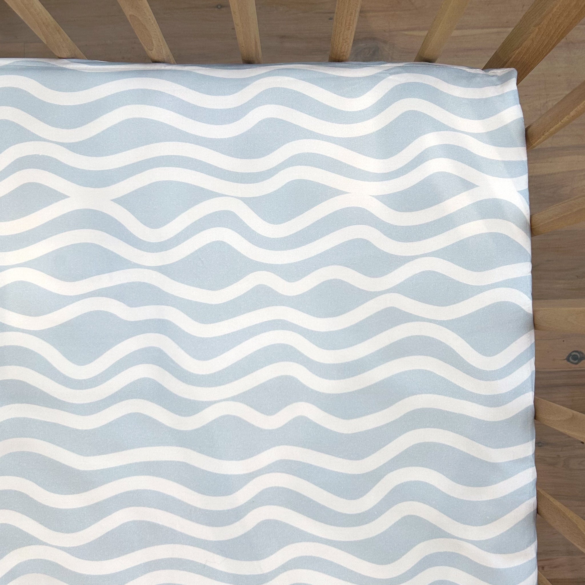 Waterproof Cot Sheet | Bright Waves – Little Human Linens