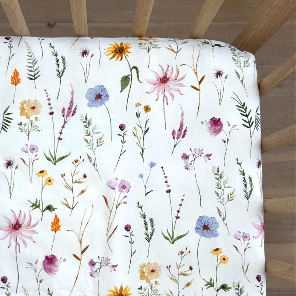 Waterproof Cot Sheet | Wildflower – Little Human Linens