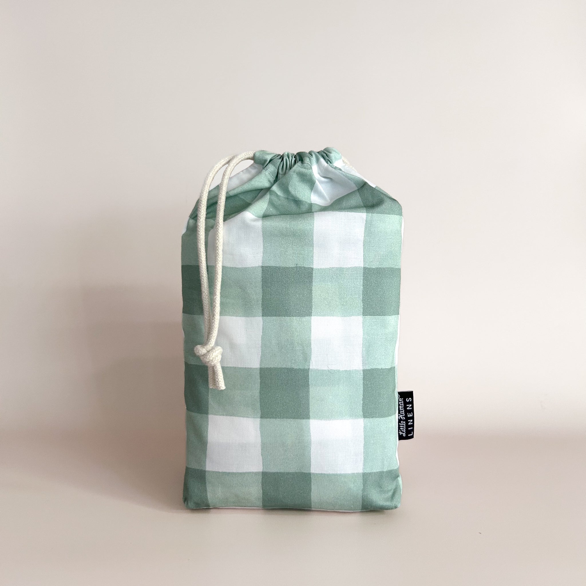 Waterproof Co-Sleeper / Change Pad Sheet | Green Gingham – Little Human ...